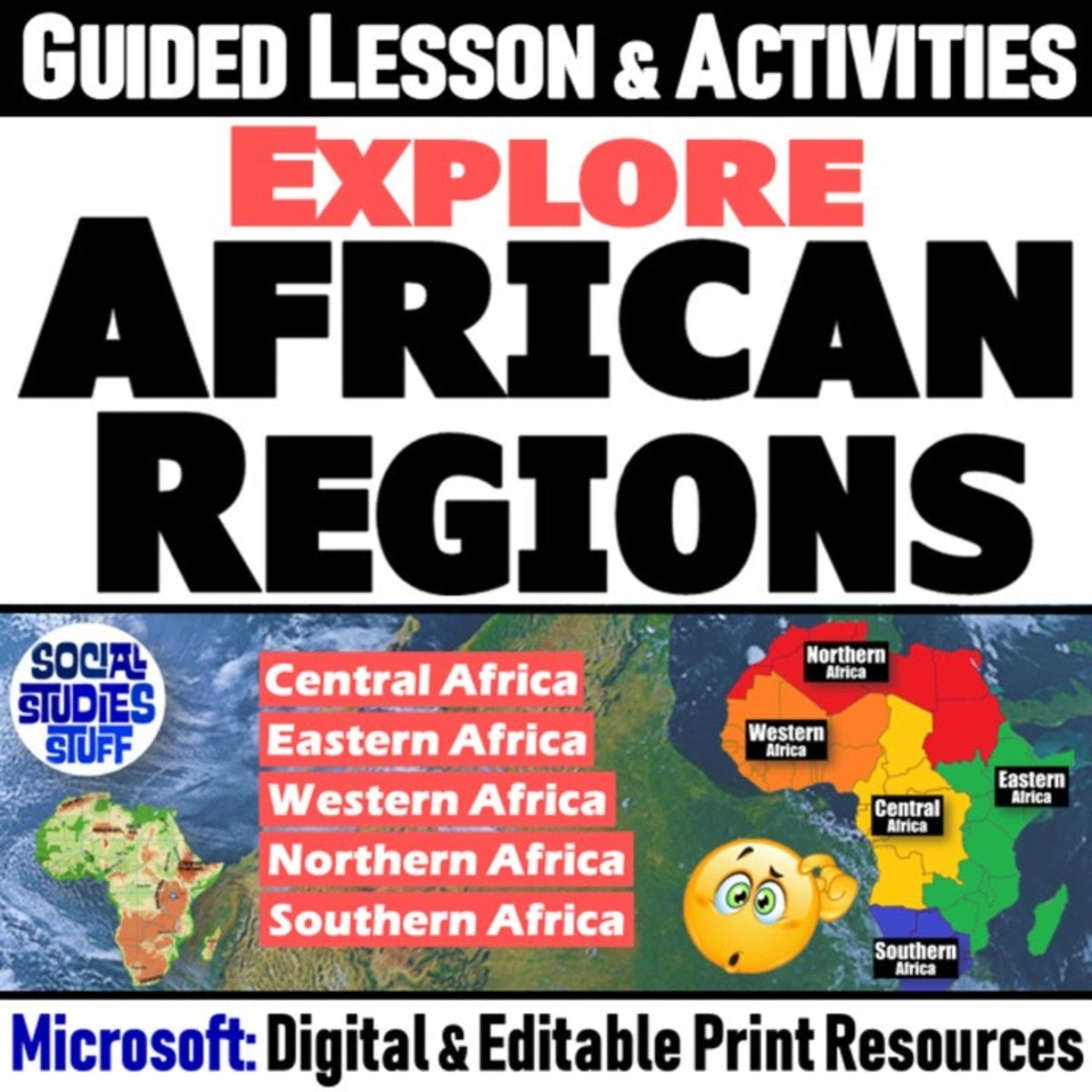 5 Regions of Africa Geography Lesson & Culture Activities - Microsoft ...