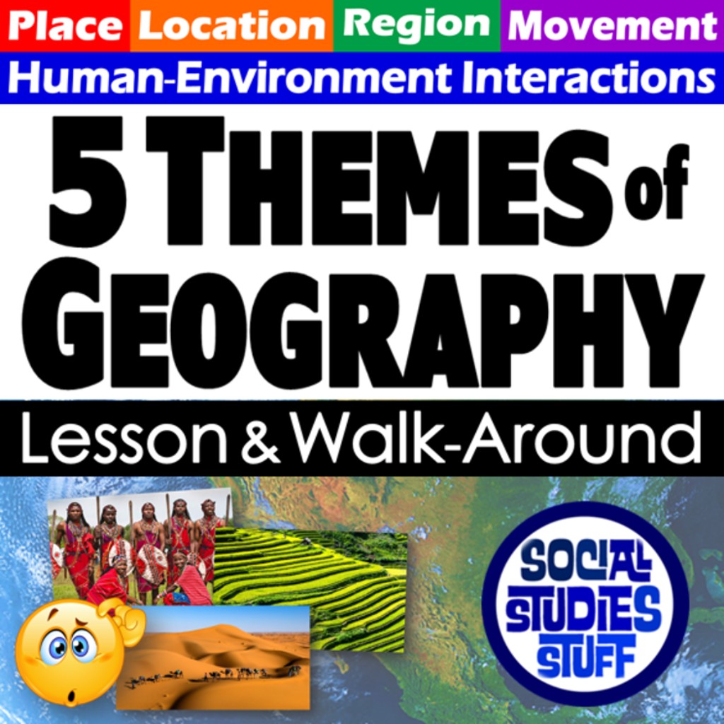 The Five Themes of Geography WalkAround Activity and Lesson - Print ...