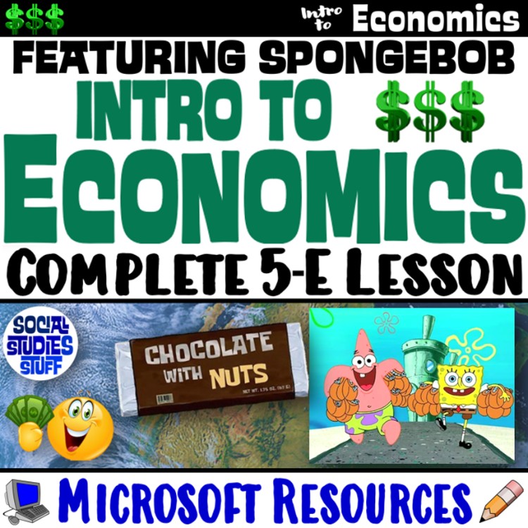 Intro to Economy and Economics 5-E Lesson featuring SpongeBob | Micros ...