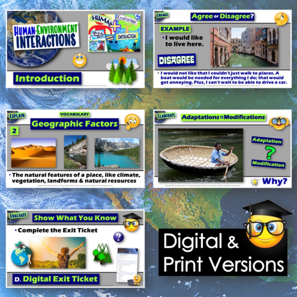 Intro to Human Environment Interactions Lesson and Activities - Print ...