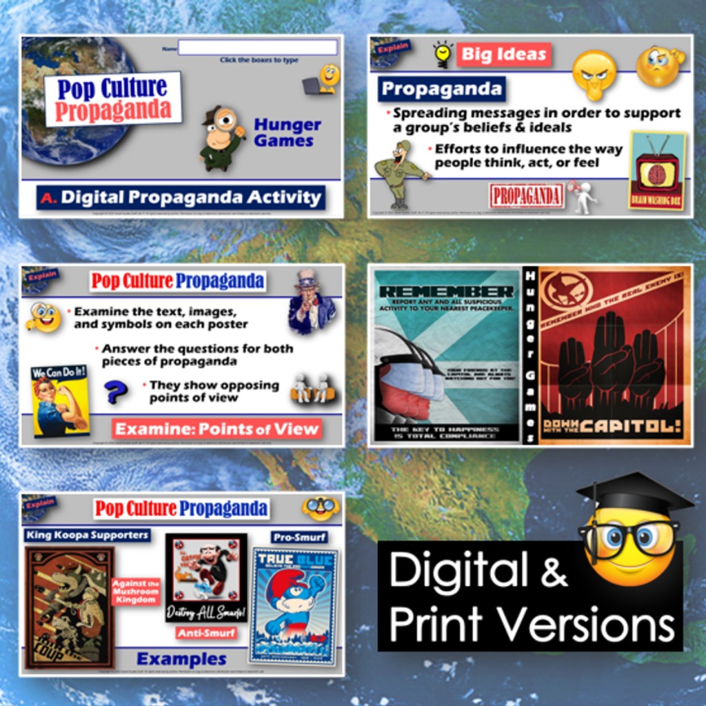 Pop Culture Propaganda Activity - The Hunger Games Persuasion - Print ...