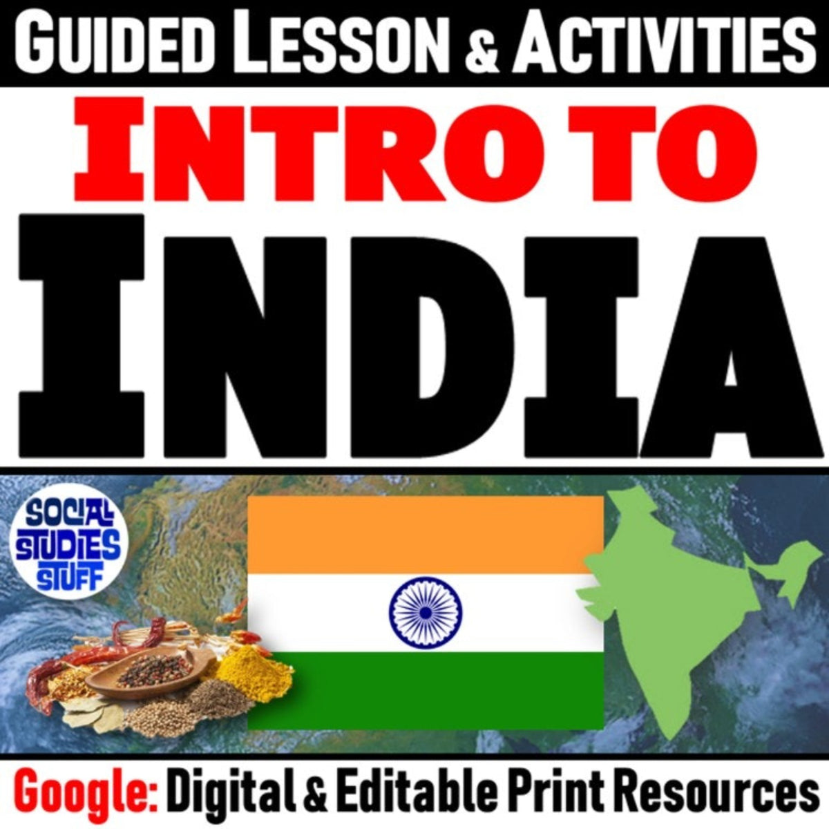Intro to India Lesson & South Asia Map Activities - Google Digital Res ...