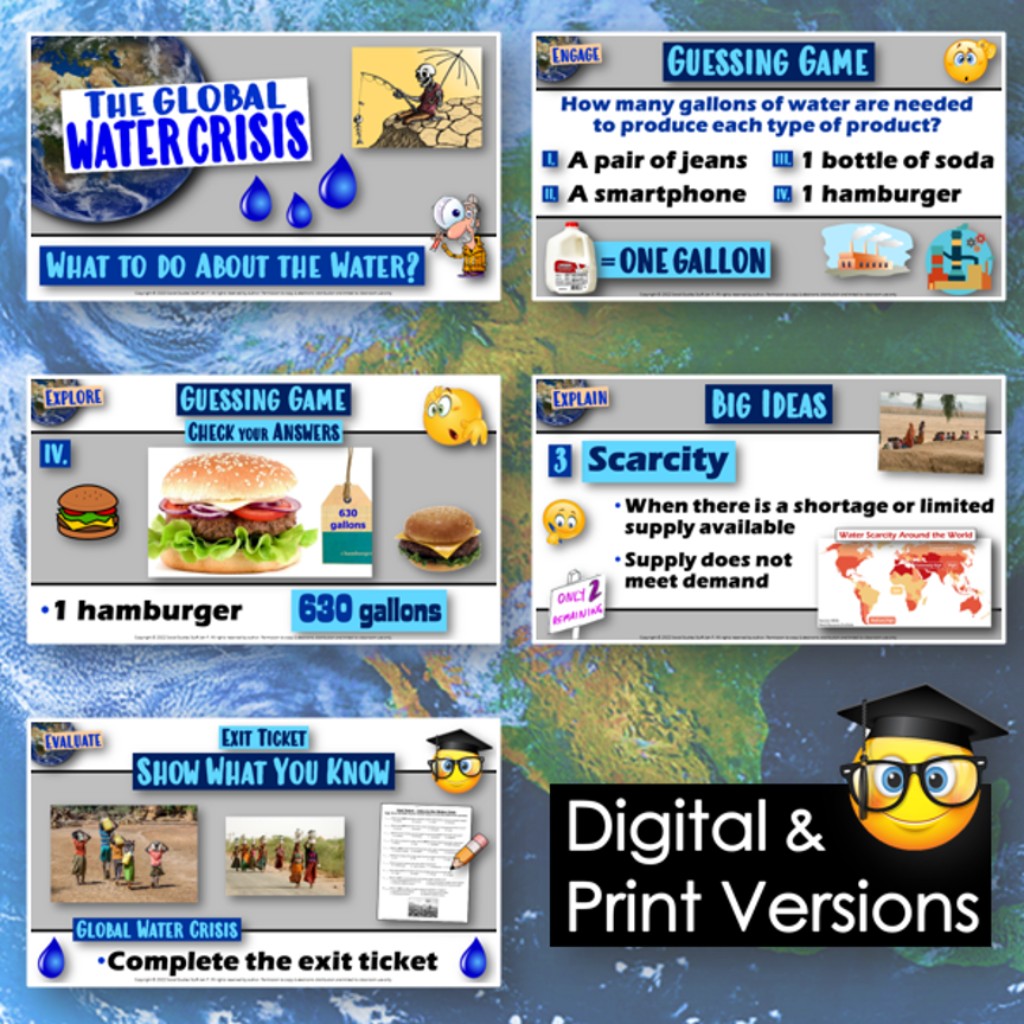 Global Water Scarcity Intro Lesson - What is the Water Crisis? - Print ...