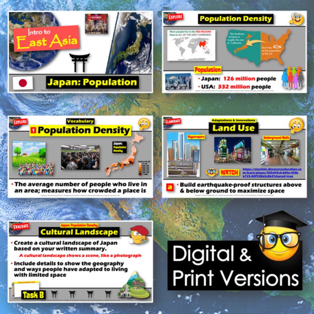 Population Density in Japan and Effect of Limited Space Lesson - Print ...