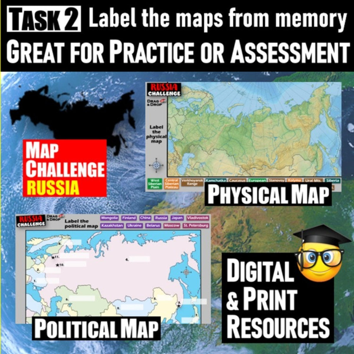 Russia Map Skills Activities - Russia Geography Practice - Microsoft D ...