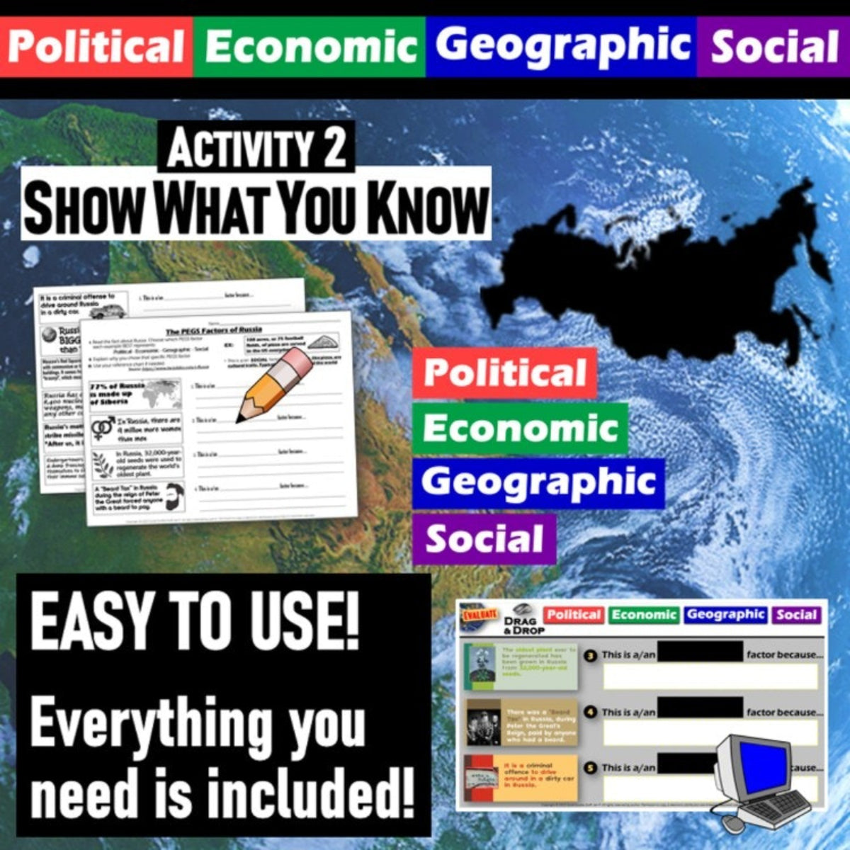 Russia PEGS Factors Lesson - Politics Economy Geography Social - Googl ...