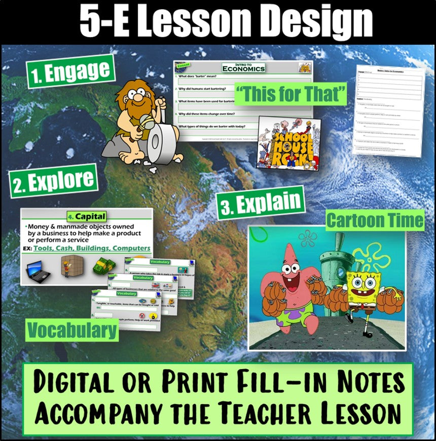 Intro to Economy and Economics 5-E Lesson featuring SpongeBob | Micros ...